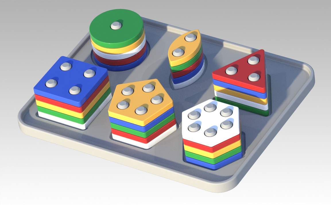 Educational Toy - Shape Sorting/Stacking by AlenC | Download free STL ...