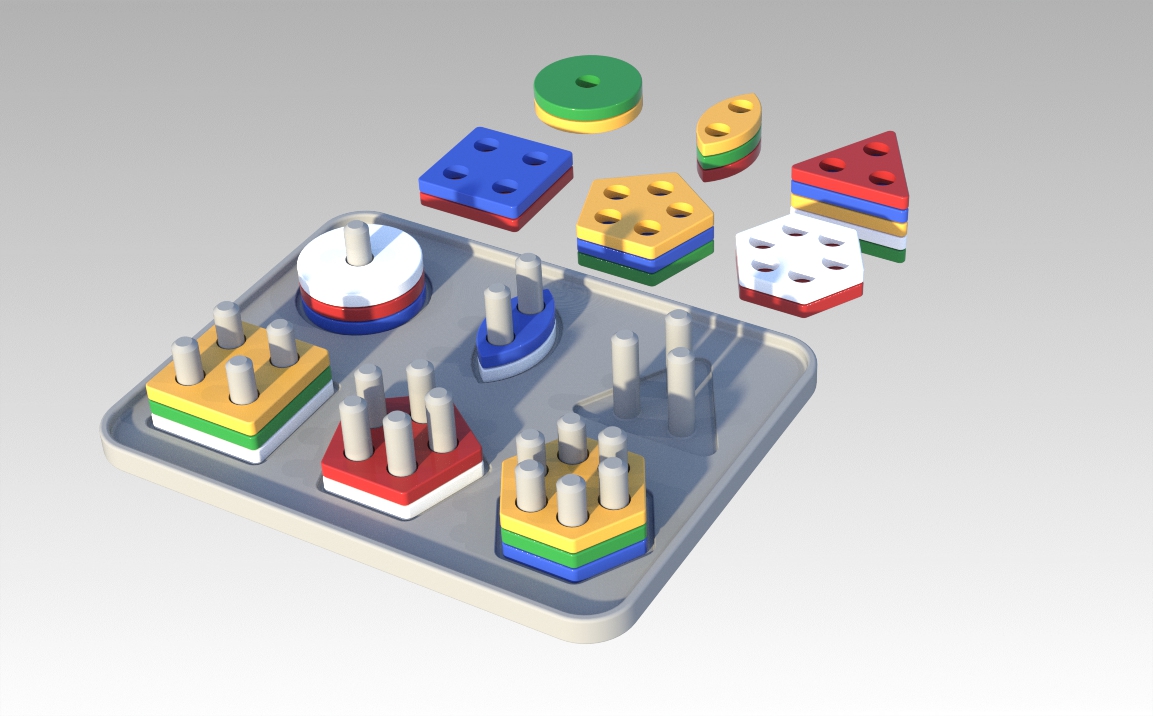 Educational Toy - Shape Sorting/Stacking by AlenC | Download free STL ...