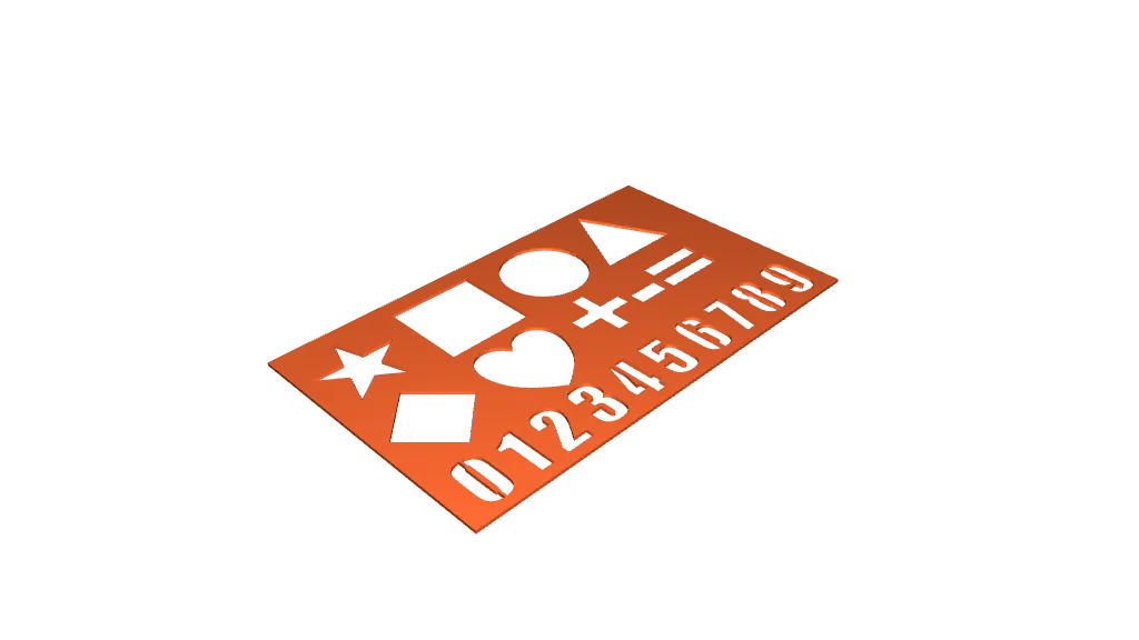 Shape and Numbers Stencil by Garethprints | Download free STL model ...