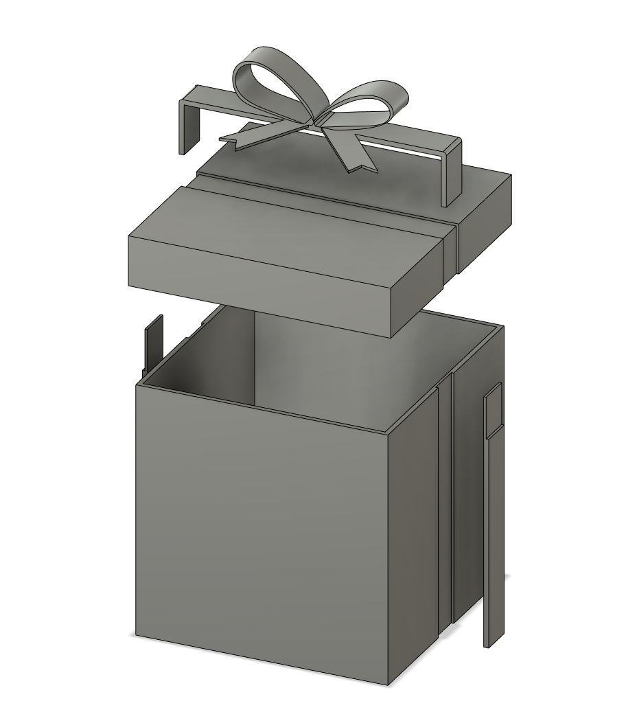 Christmas Present Box with Ribbon by 5Dock3D | Download free STL model ...