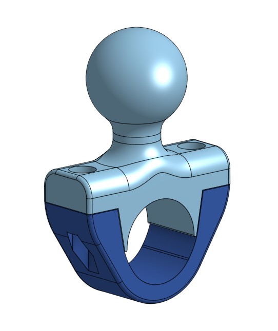 1 inch handlebar ball mount by YouCanCallMeAl | Download free STL model ...
