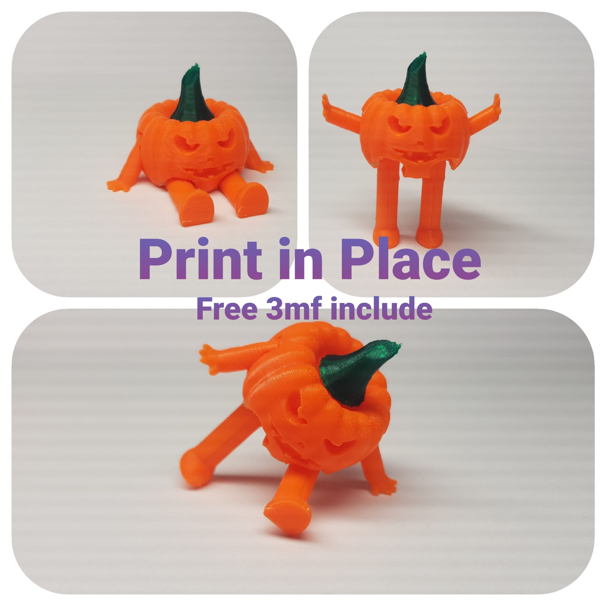 Pumpkin With Legs-HALLOWEEN-PRINT-IN-PLACE par FlexiMaker | Téléchargez ...