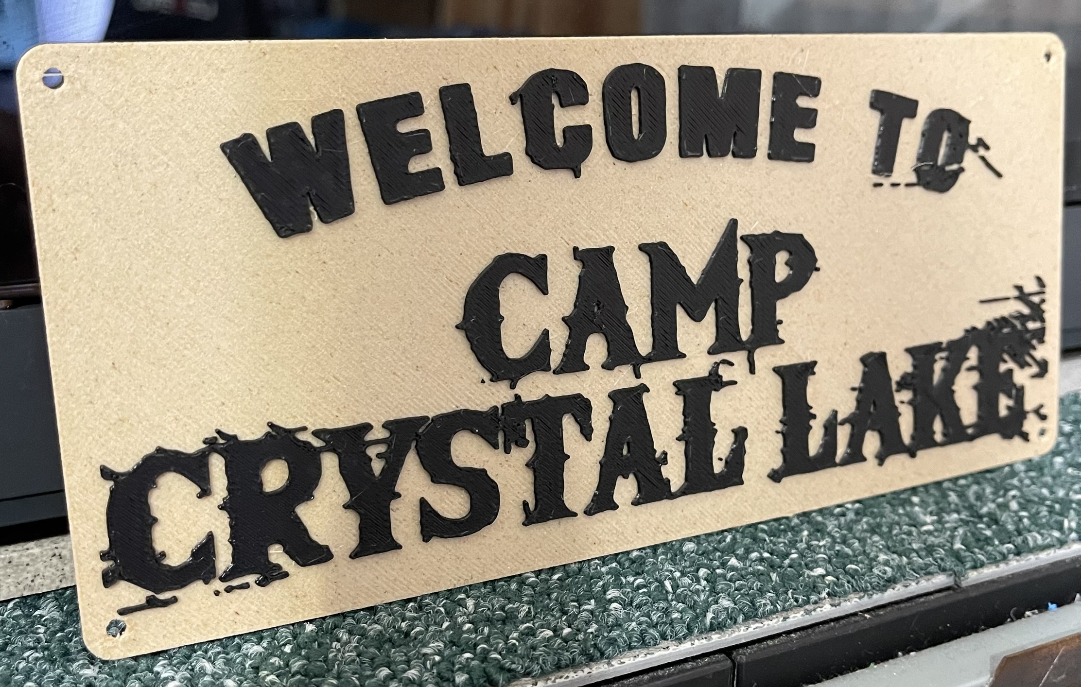 Crystal Lake Camp Sign by ideat0m | Download free STL model ...