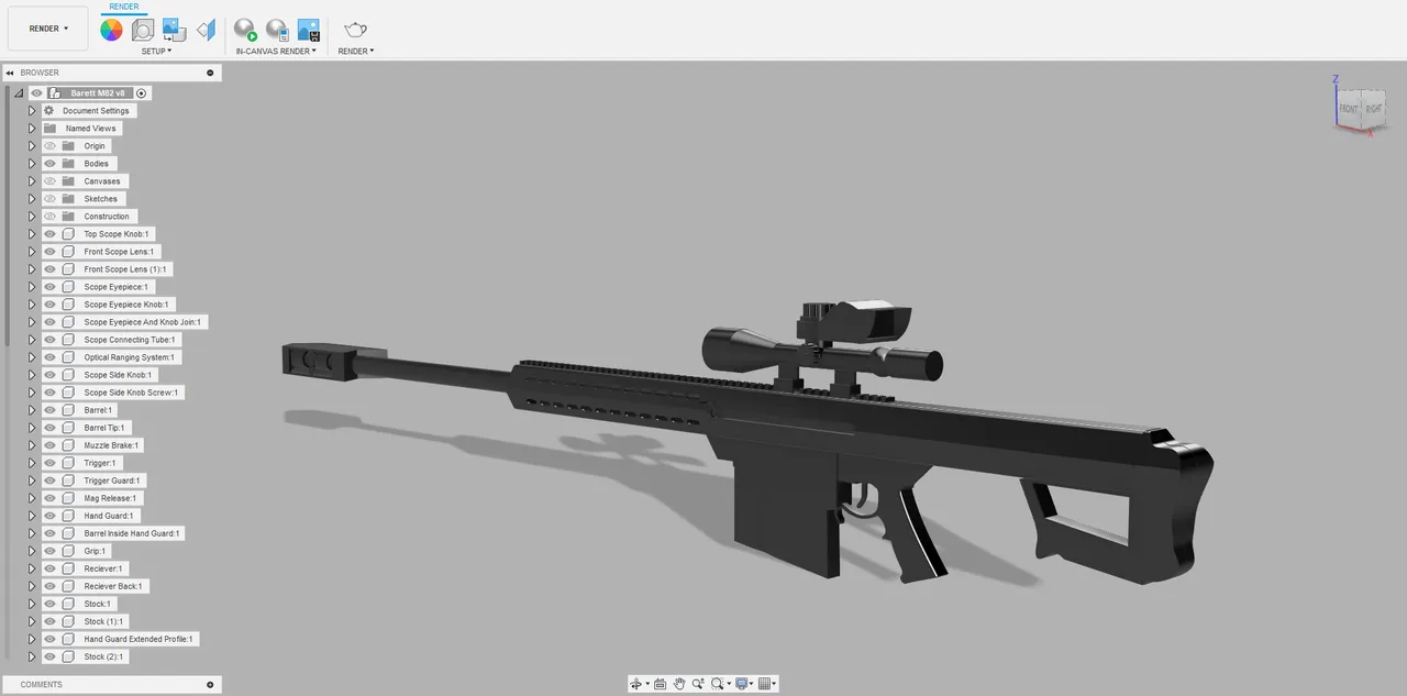 Barrett M82 A1 by BunningsWarehouse | Download free STL model ...