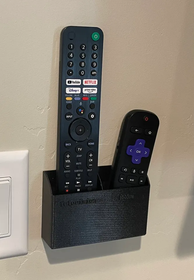 TV/Roku Remote Holder by dankmaker | Download free STL model ...