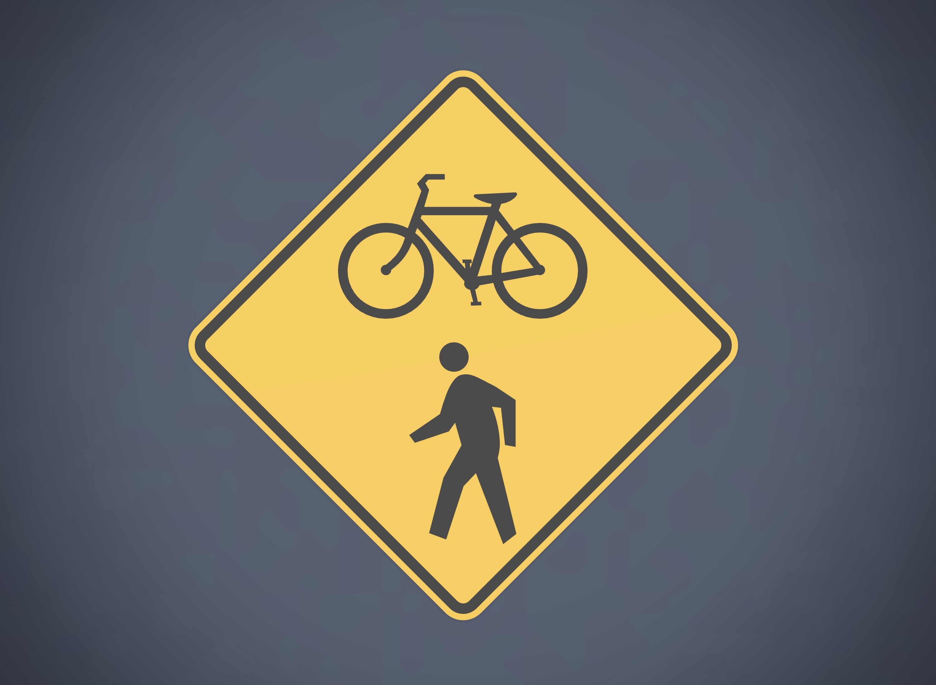 People Crossing Road Signs - Bike, Pedestrian, Equestrian by vidision ...