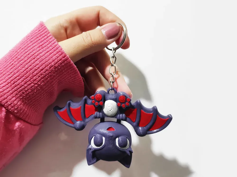 Keychain Cute Bat Articulated Head by PinkyWings | Download free STL ...