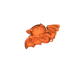 Keychain Cute Bat Articulated Head by PinkyWings | Download free STL ...