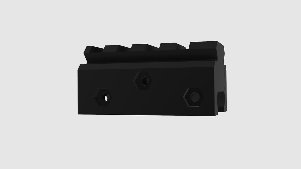 short picatinny rail riser by Planetler | Download free STL model ...