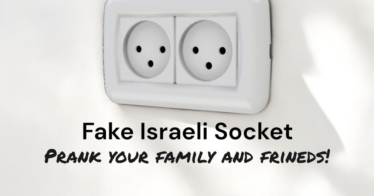 Fake Israeli Socket by G3D Printlab | Download free STL model ...