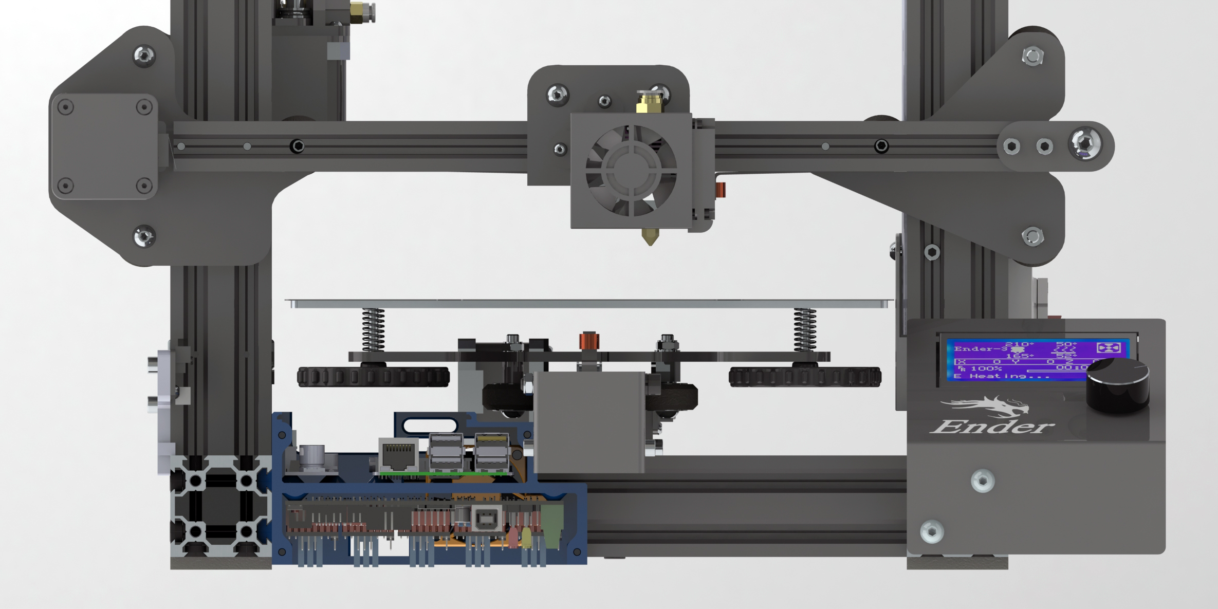 Ender 3 Pro: Front Left Double Decker Case for Raspberry Pi and SKR V1 ...
