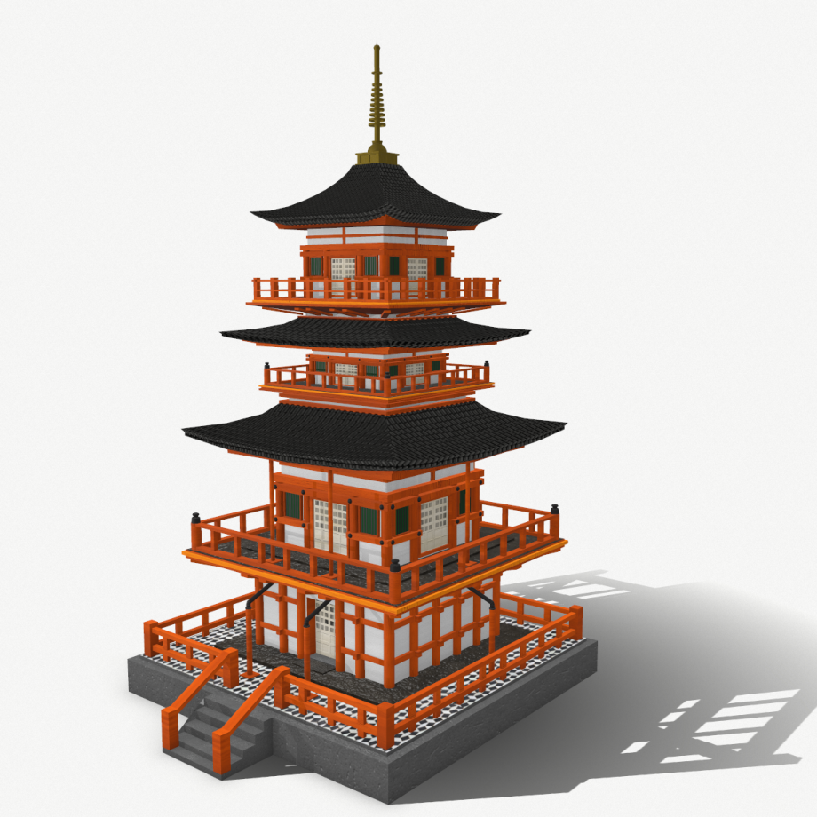 Japan Temple par Ke Rio | Téléchargez gratuitement un modèle STL ...