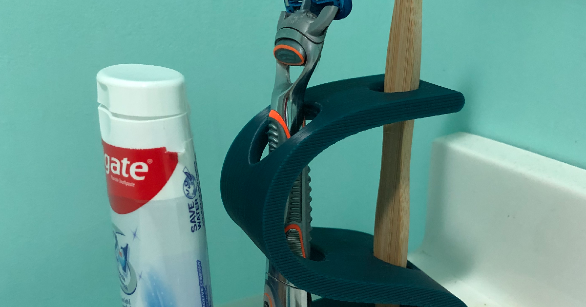 Tooth Brush & Razor Holder by Thomllama | Download free STL model ...