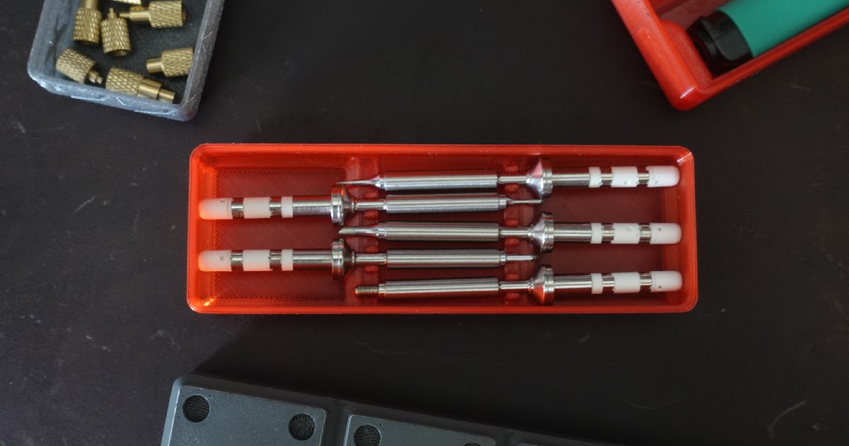 Cramped Pinecil Tips Gridfinity bin by Gamp | Download free STL model ...