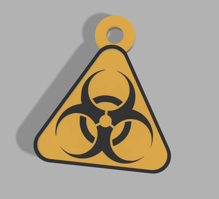 Hazard symbol keychains and template - Includes step files by Leninade ...