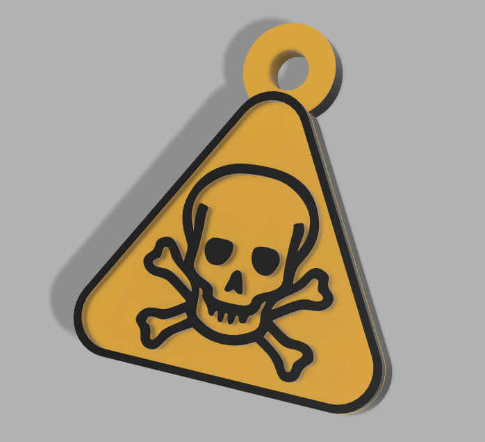 Hazard symbol keychains and template - Includes step files by Leninade ...
