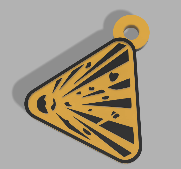 Hazard symbol keychains and template - Includes step files by Leninade ...