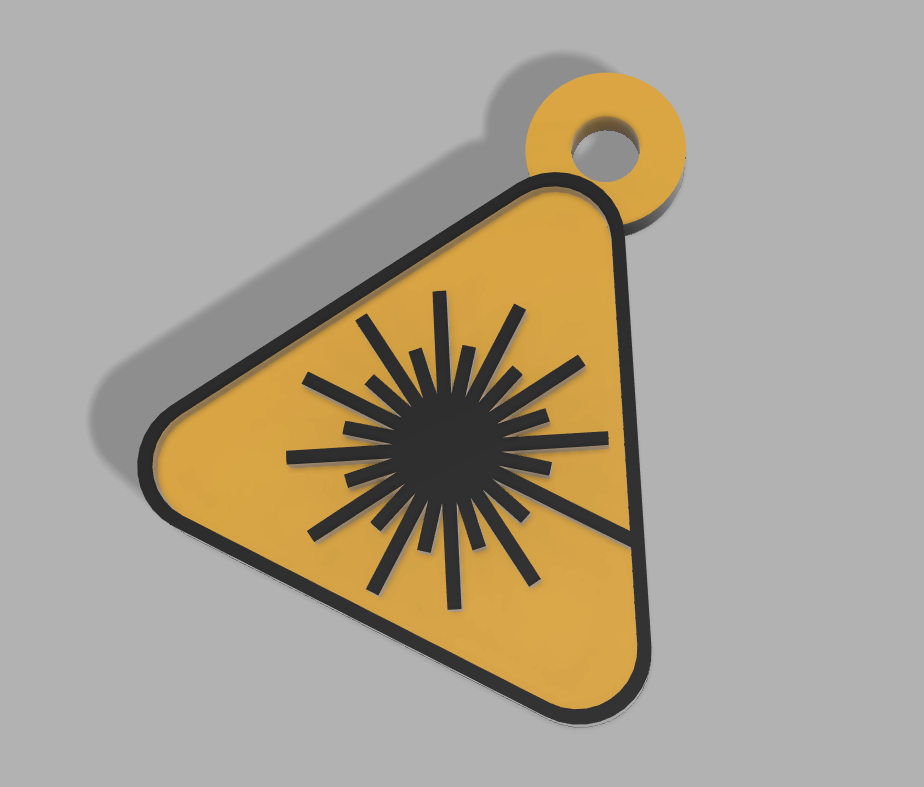 Hazard symbol keychains and template - Includes step files by Leninade ...