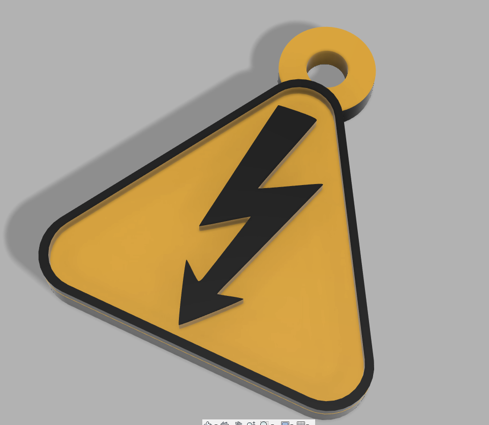 Hazard symbol keychains and template - Includes step files by Leninade ...