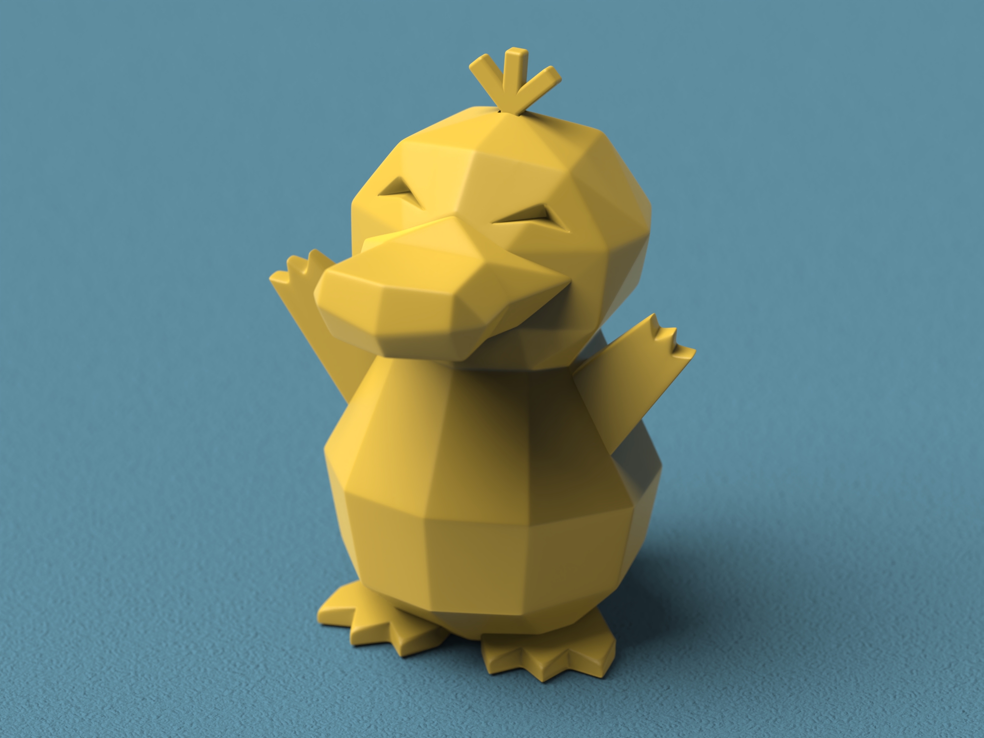 Low-poly Psyduck by Agustin Arroyo | Printables Store