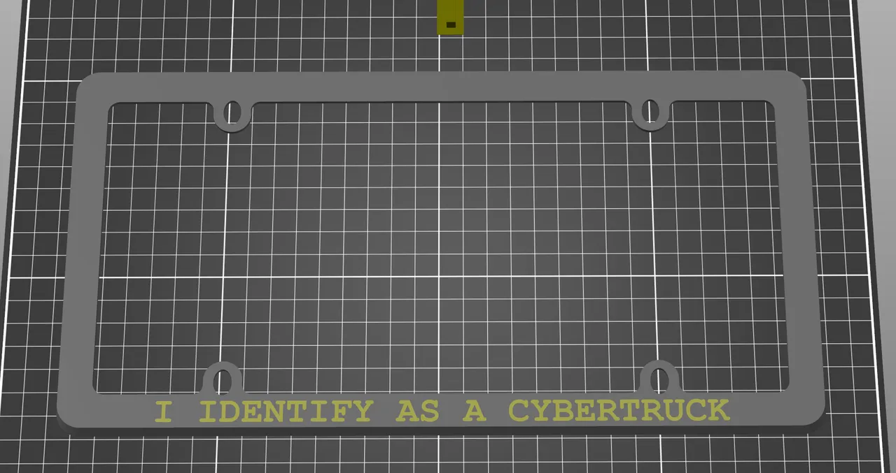 Cybertruck License Plate Frame by walterk31 | Download free STL model ...