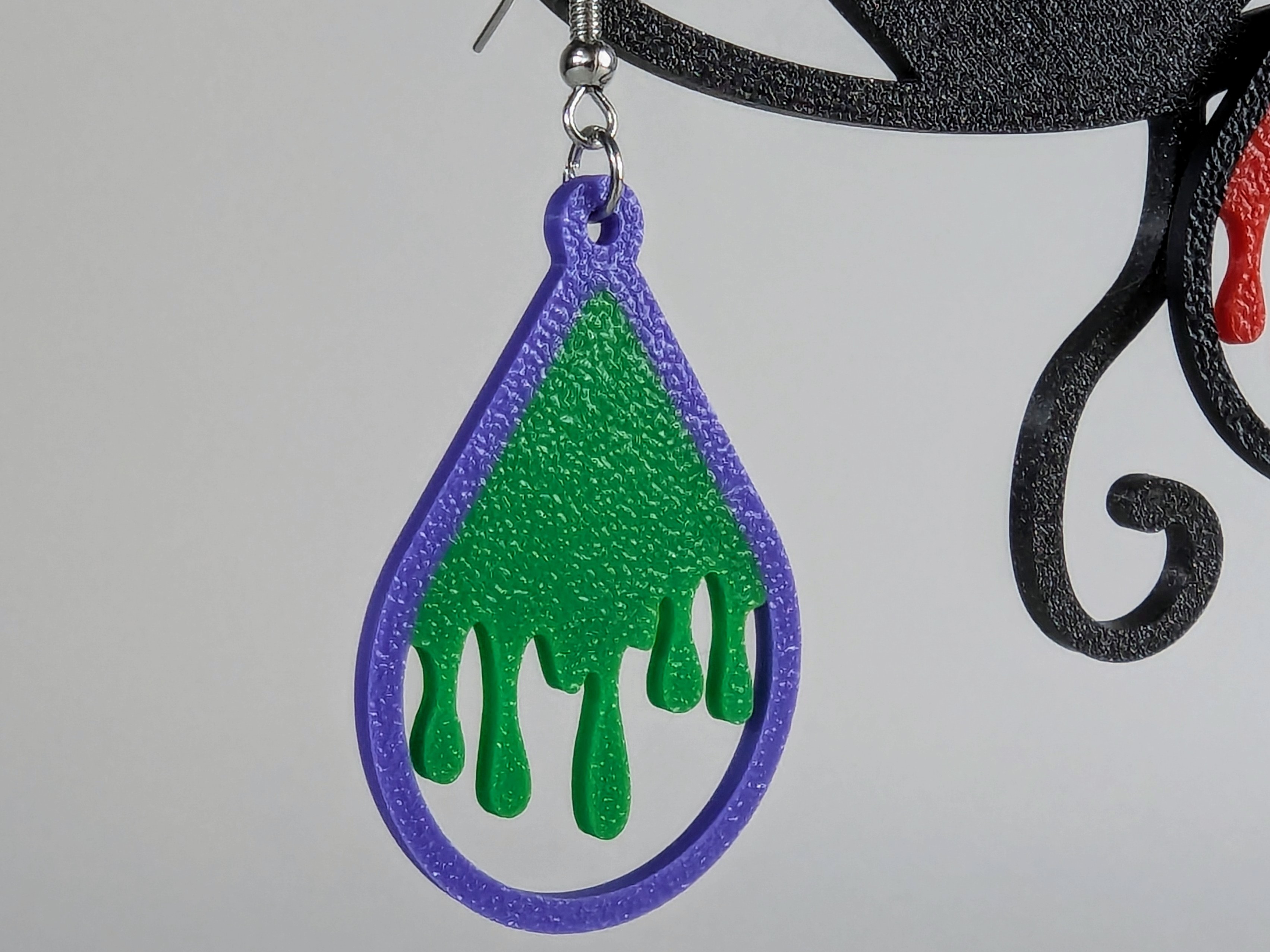 Bloody Teardrop Earrings by Grandpa 3DPrints | Download free STL model ...