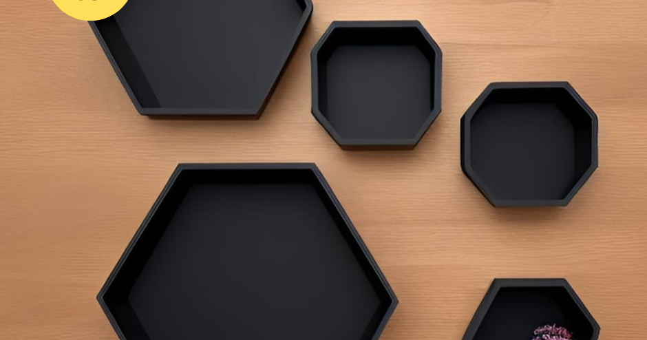 various sizes and shapes of modern trays by Neko3D | Download free STL ...