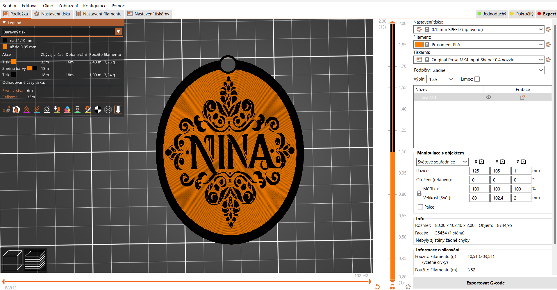 Name tag: Nina by Nina Máčová | Download free STL model | Printables.com