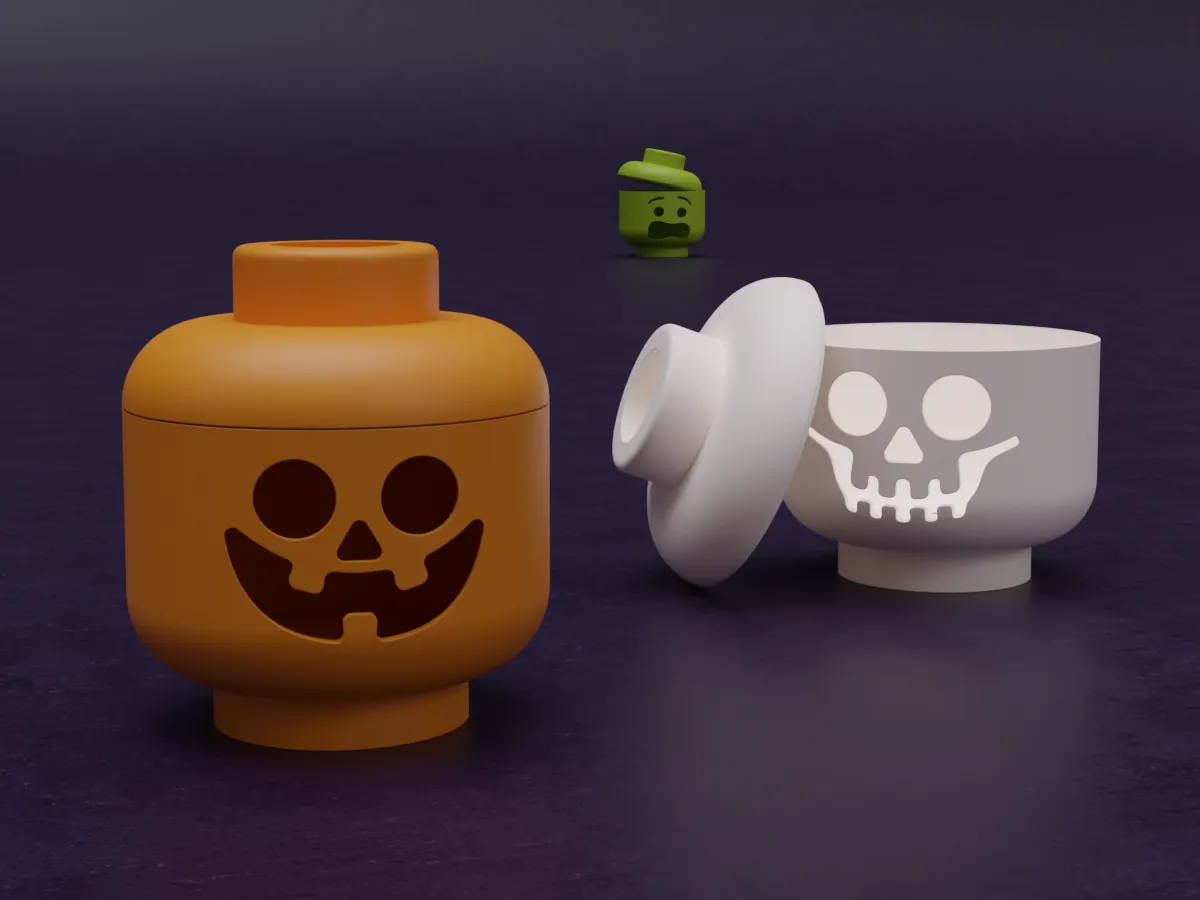 Candy Dish or Candle Lamp Inspired by LEGO Heads by Dain | Download ...