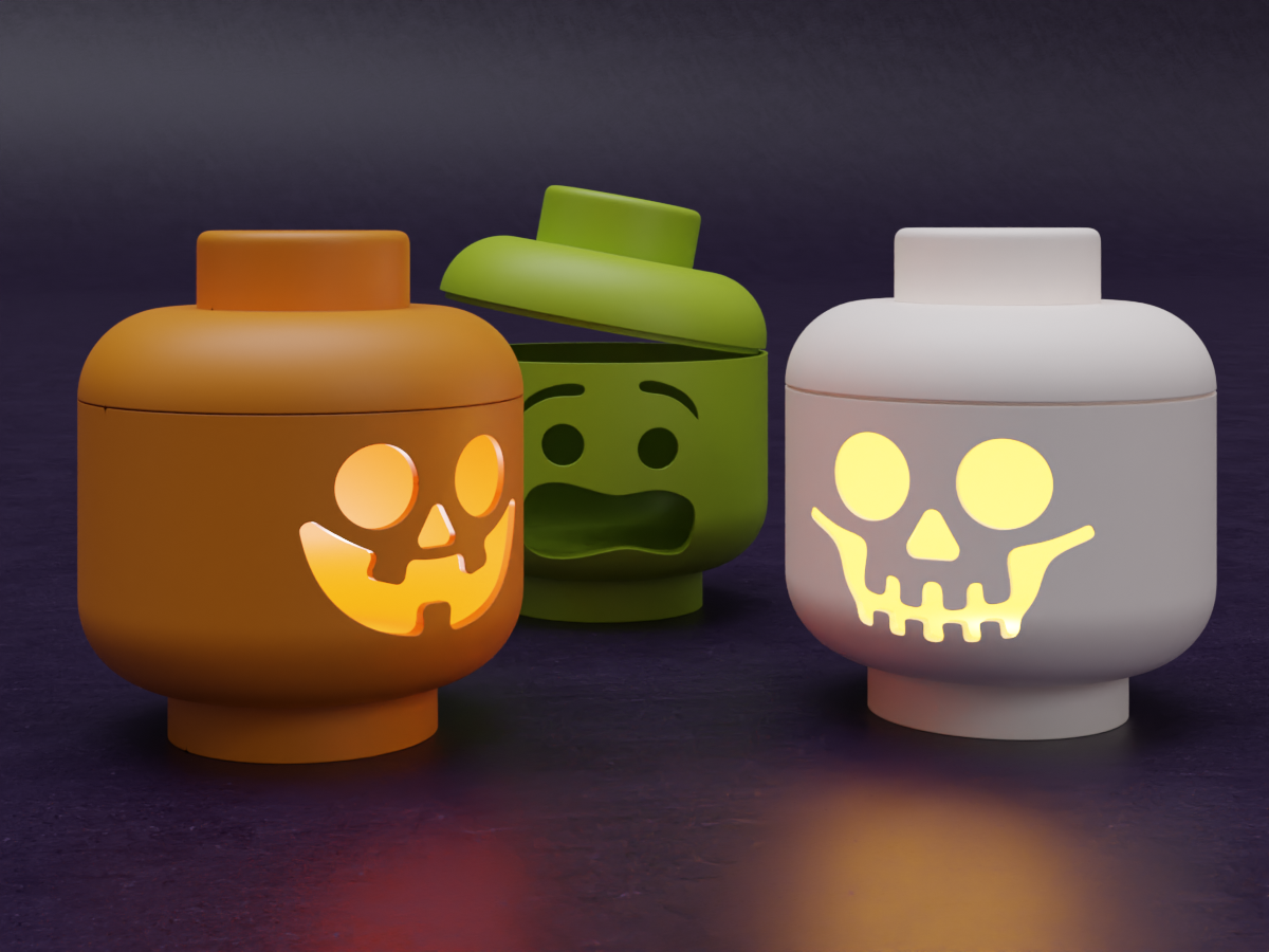 Candy Dish or Candle Lamp Inspired by LEGO Heads by Dain | Download ...