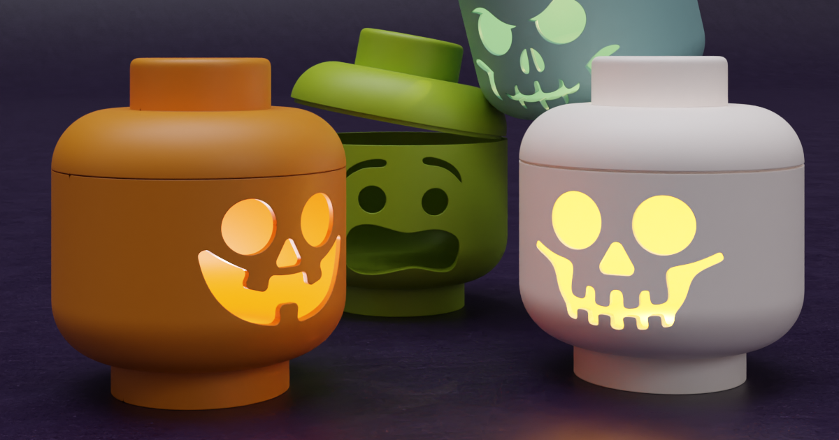 Candy Dish or Candle Lamp Inspired by LEGO Heads by Dain | Download ...