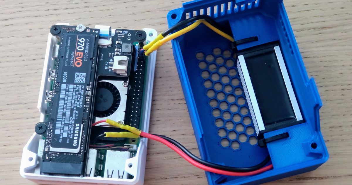 Raspberry Pi5 + DC converter + Geekworm X1001 NVMe SSD by Zouppen ...