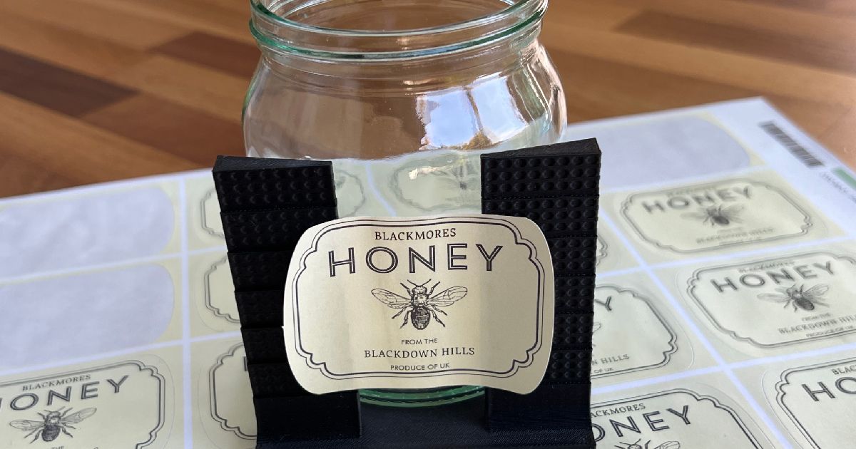 Honey or jam jar sticker label guide, get your stickers on straight! by ...