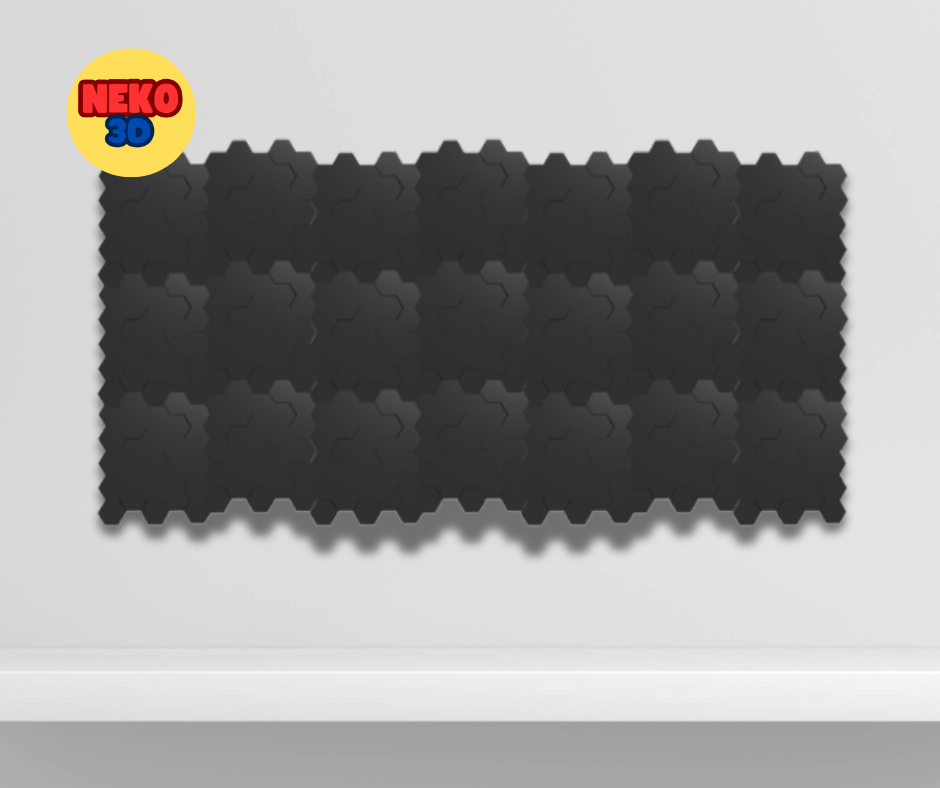 random high hex acoustic wall panel by Neko3D | Download free STL model ...