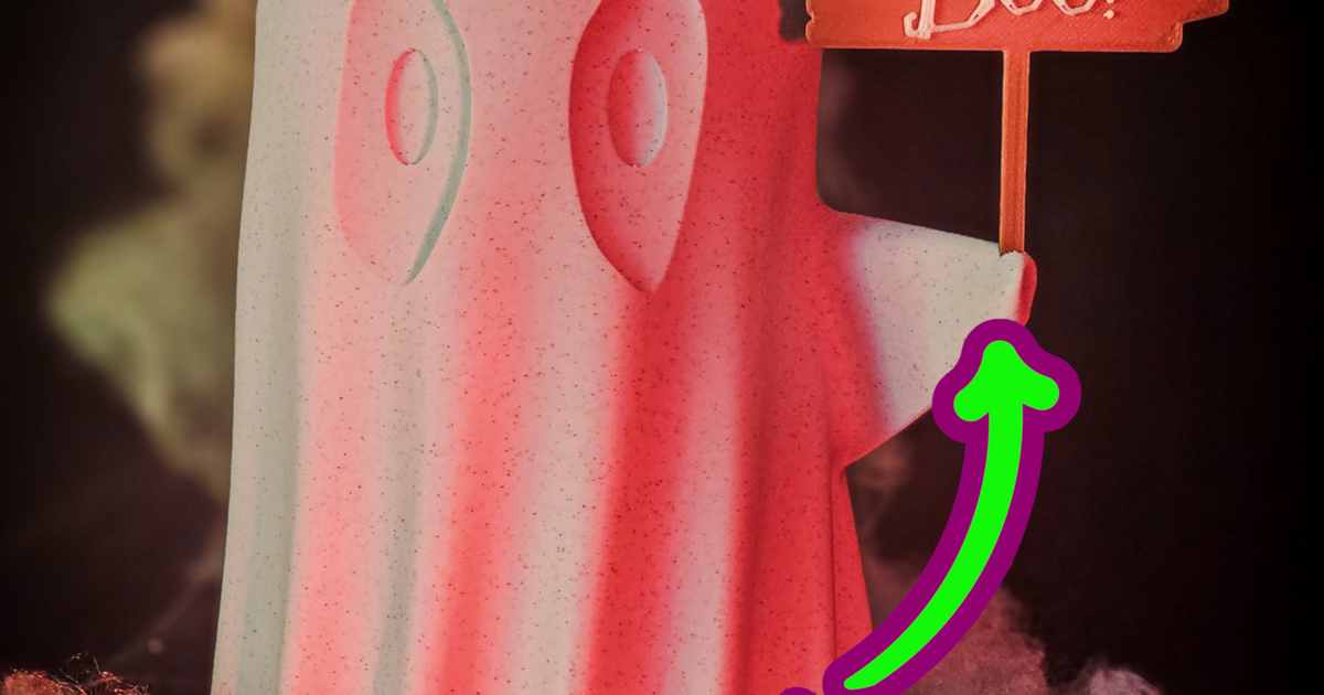 Howling Halloween Ghost with Customizable Sign! - Evil Twin by ...