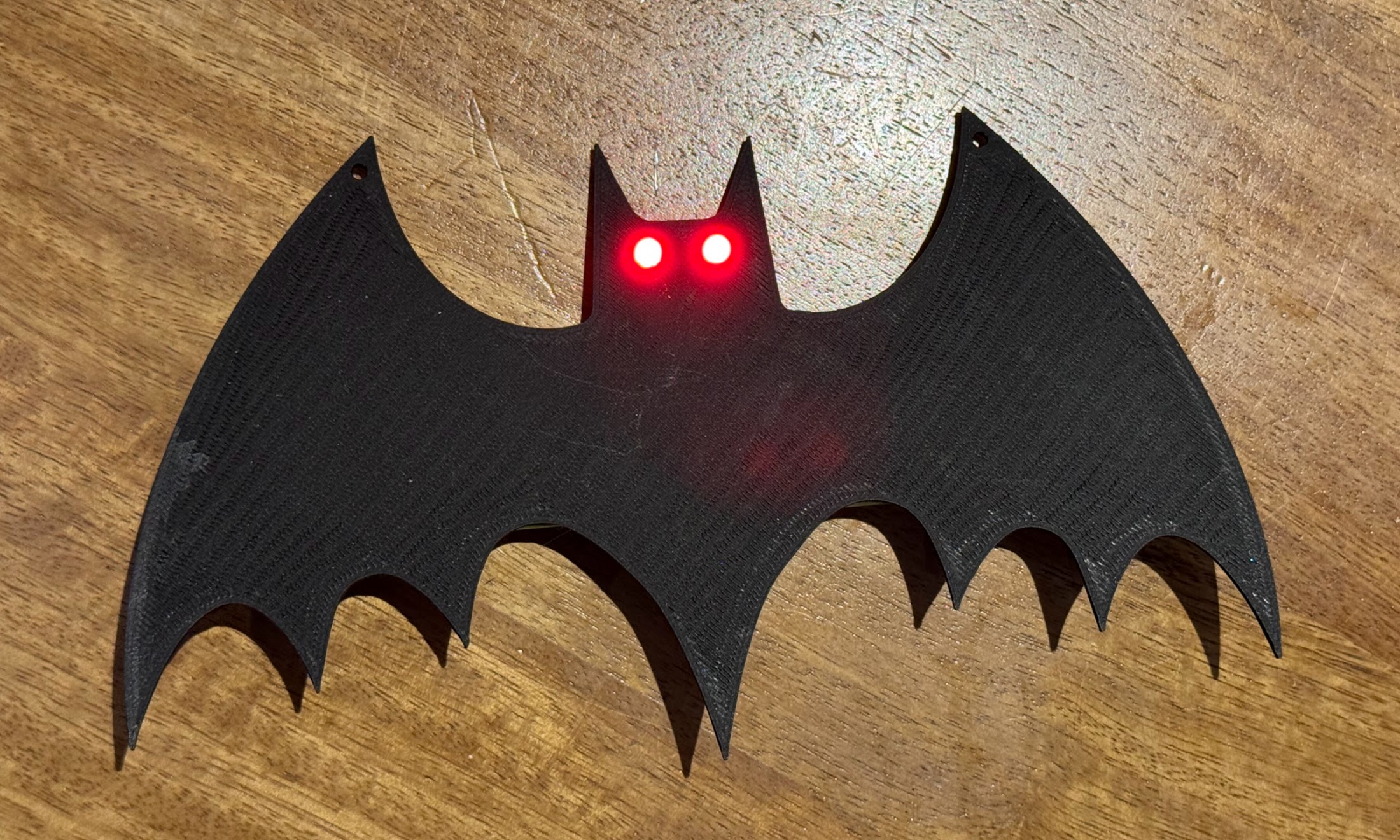 Halloween Bat with Glowing Eyes (5mm LEDs and AA/AAA batteries) by aweb ...
