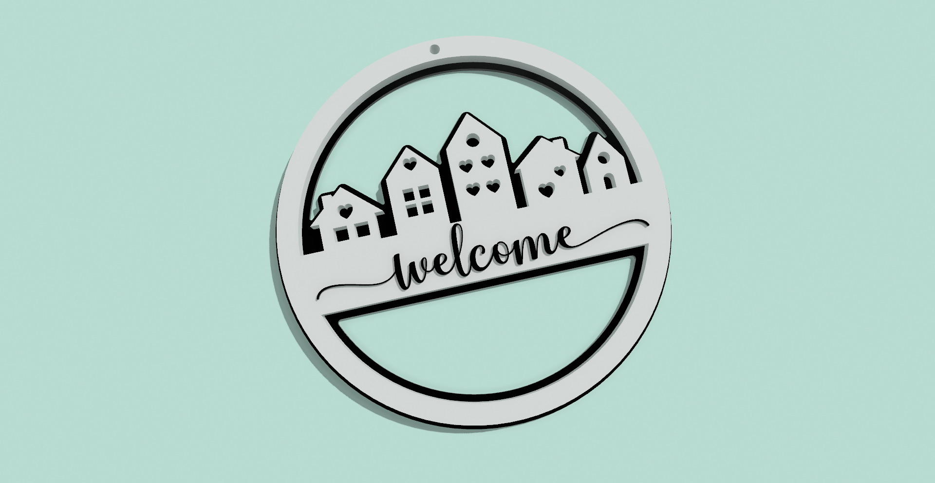 Welcome Door Sign - No MMU or AMS needed by Mat3d | Download free STL ...