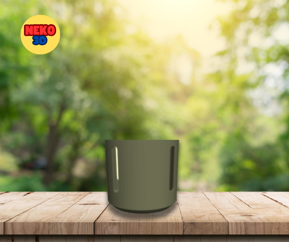modern design flower pot with rectangular holes by Neko3D | Download ...