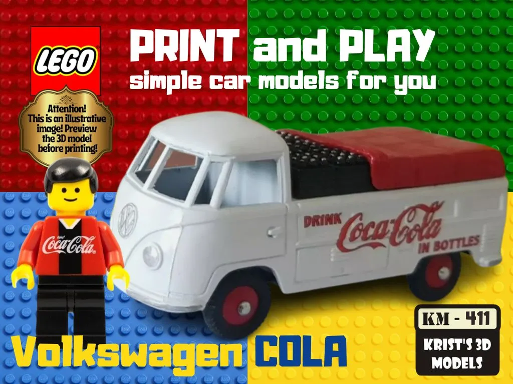 LEGO VW BUS COLA by Mgr. Pavel Krist | Download free STL model ...