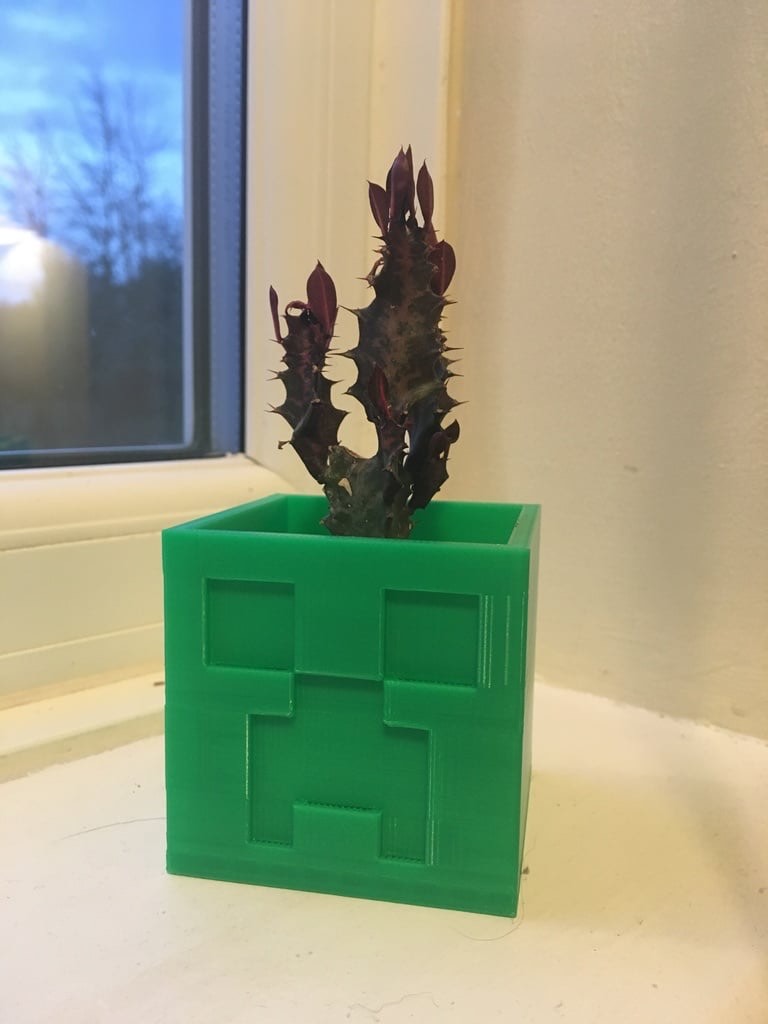Minecraft creeper pot by Lunar | Download free STL model | Printables.com