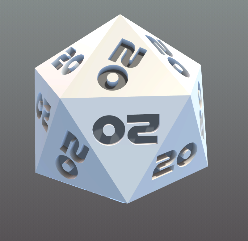 D20 where each face is 20! by Jason Horine | Download free STL model ...
