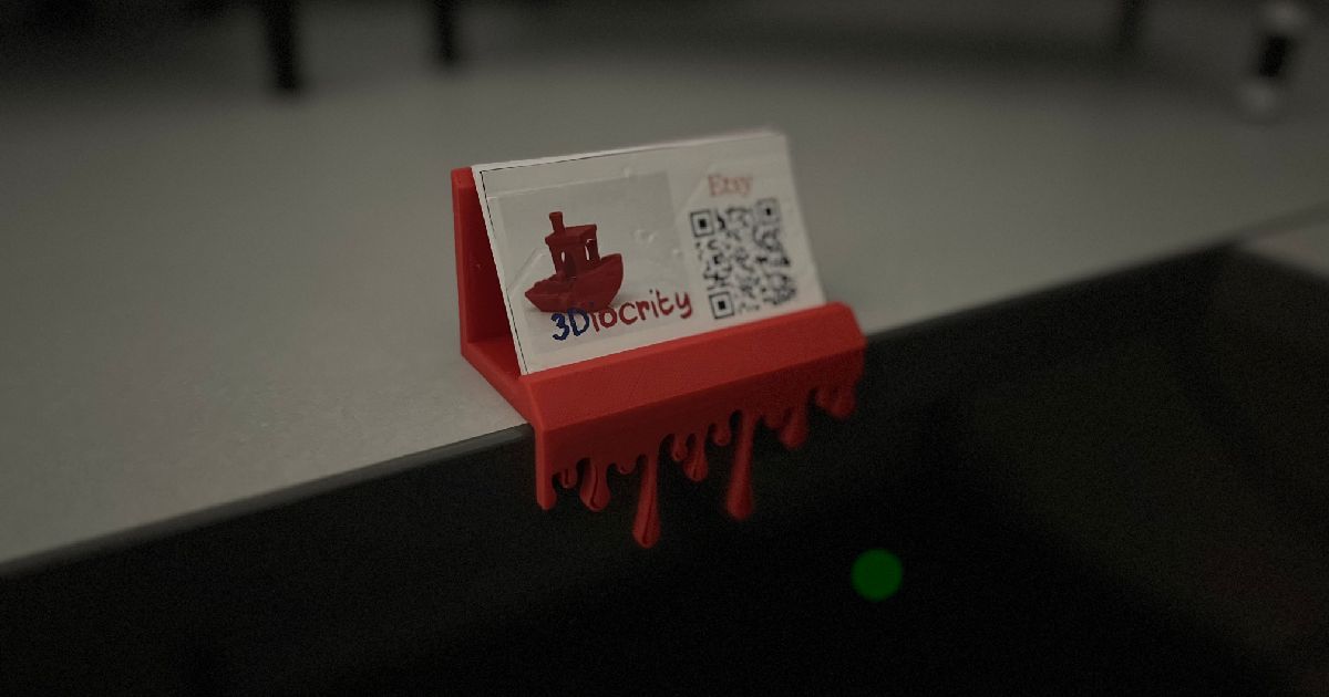 Super Spooky Dripping Blood Business Card Holder for Desk by Jordan K ...