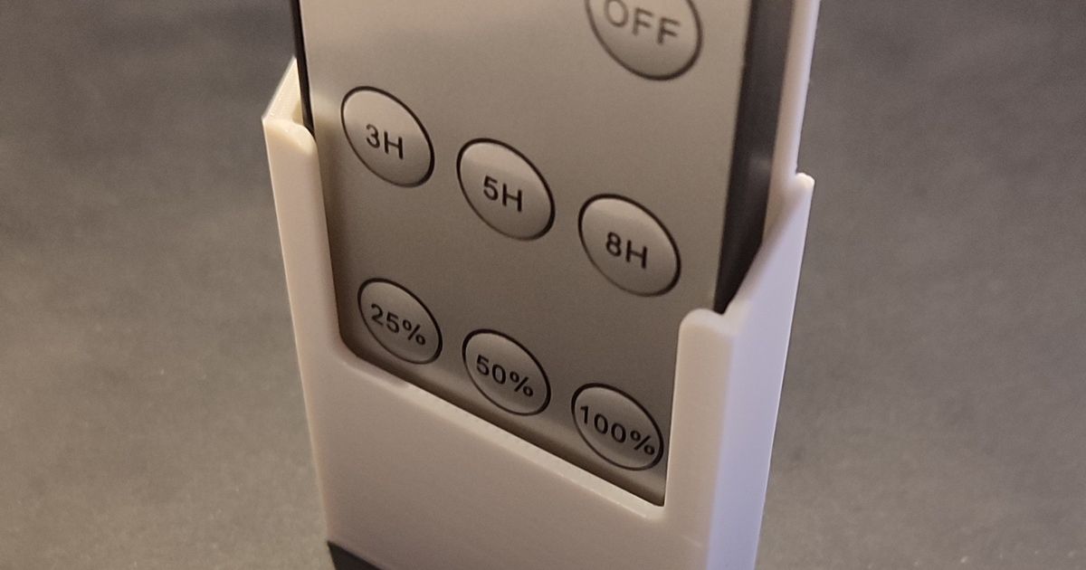 Simple holder LED remote controls with a width of 40x86x7mm. by Dr.Ba ...
