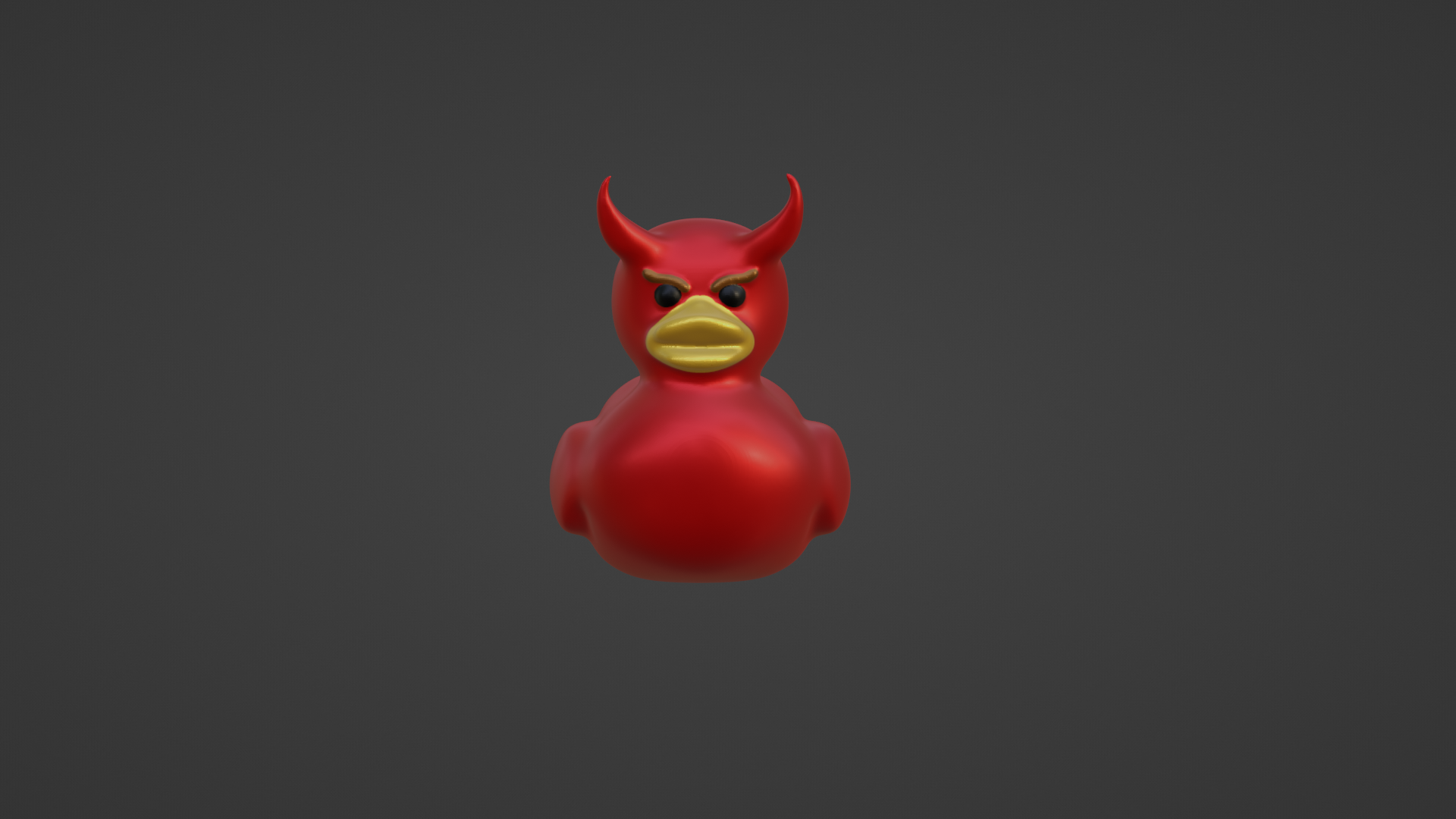 Demon/Devil rubber duck for Halloween by JD | Download free STL model ...
