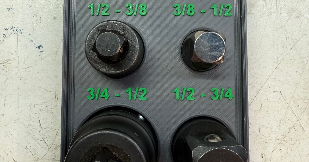 Combination Square Drive Adaptor Set Gridfinity bin with magnets by ...