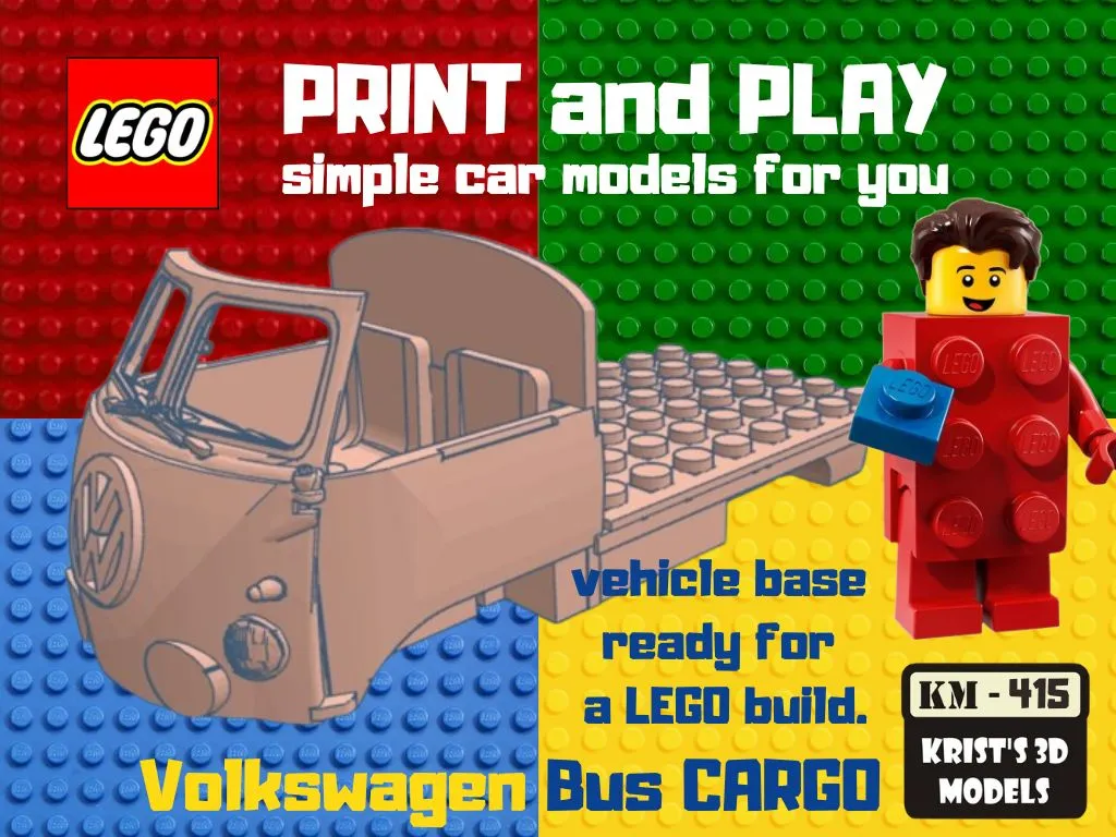LEGO VW Bus Cargo Base by Mgr. Pavel Krist | Download free STL model ...
