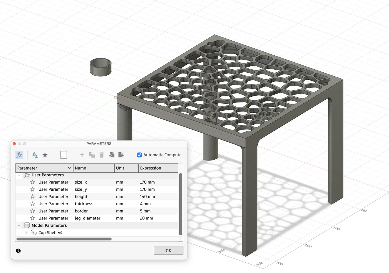 Stackable Cup Shelf (parametric) by Pavel Minar | Download free STL ...