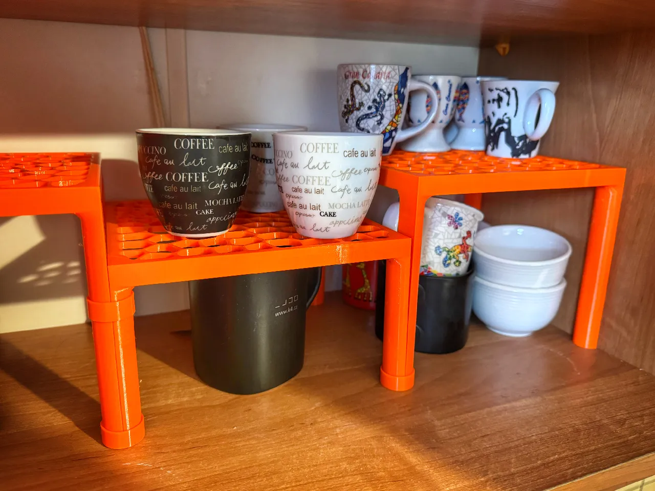 Stackable Cup Shelf (parametric) by Pavel Minar | Download free STL ...