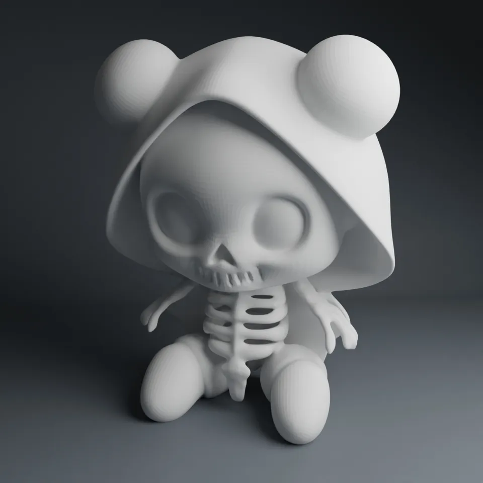 Cute Skeleton with a hat by Maker81 | Download free STL model ...