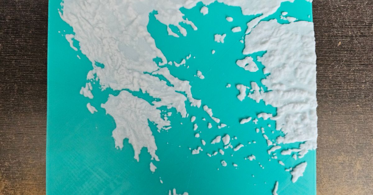 Greek relief map by iandrianopoulos | Download free STL model ...